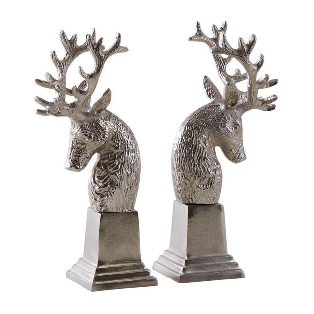 Fermalibri a testa di cervo in alluminio (set di 2) | Leroy Merlin