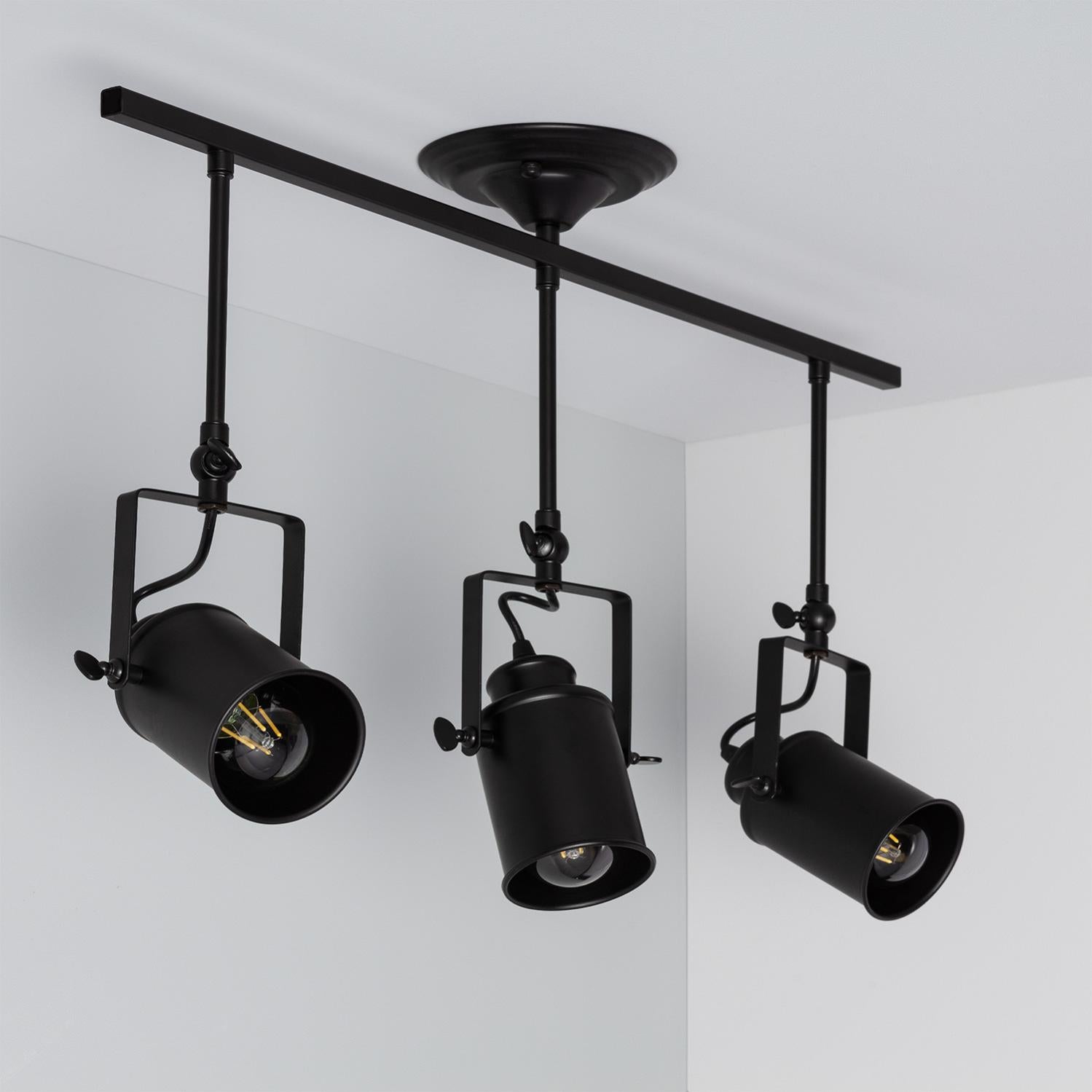 Lampadario Kijiko 3 Faretti Nero | Leroy Merlin