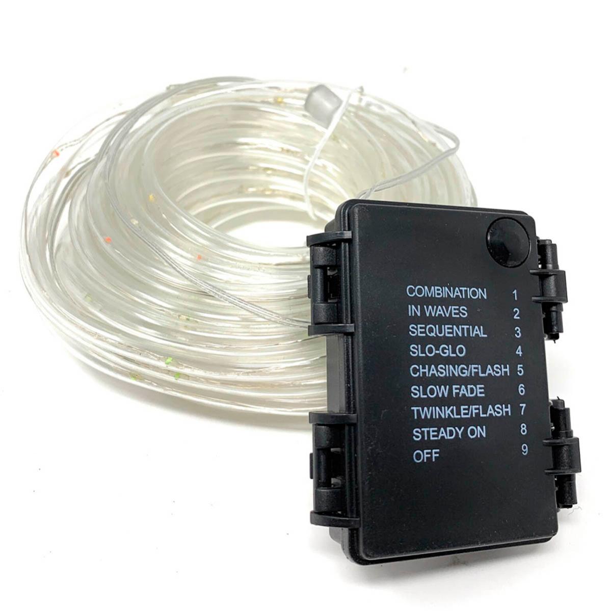 40 luci di stringa LED bianche e fredde per un massimo di 6 ore | Leroy ...