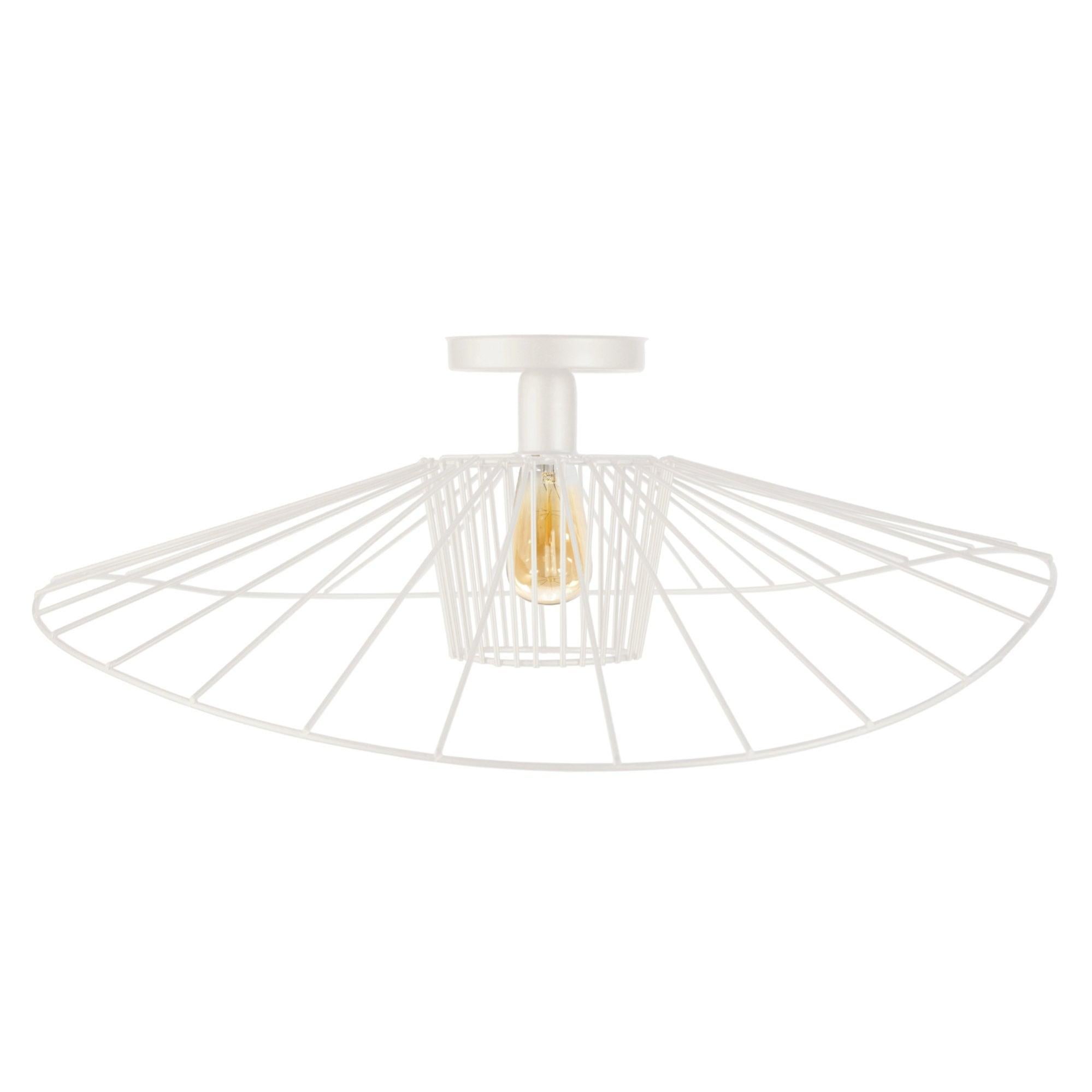 LADY MARY - Plafonnier géométrique métal blanc | Leroy Merlin