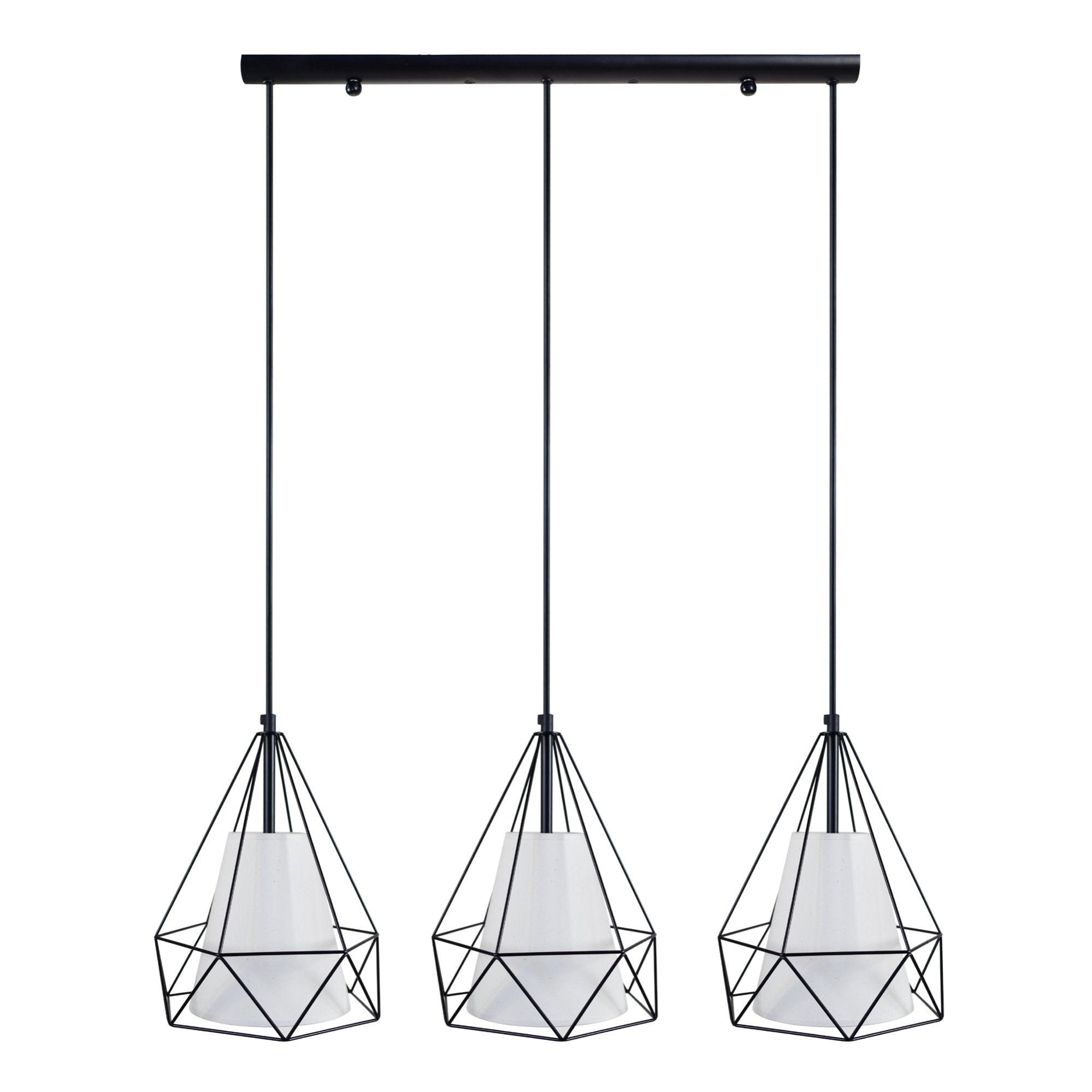 GALLIPOLI - Lampada a sospensione tondo metallobianco e nero | Leroy Merlin