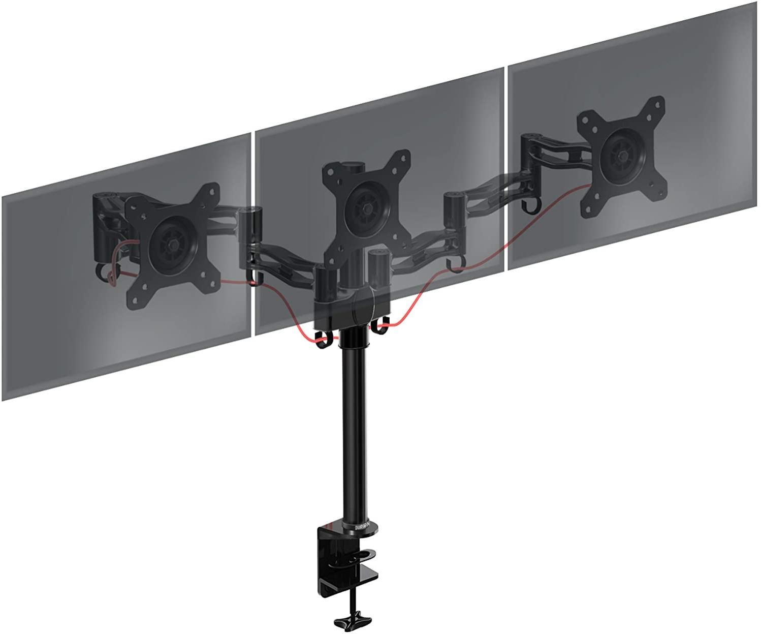 Duronic DM353 Triplo Supporto 3 monitor da scrivania con morsetto ...