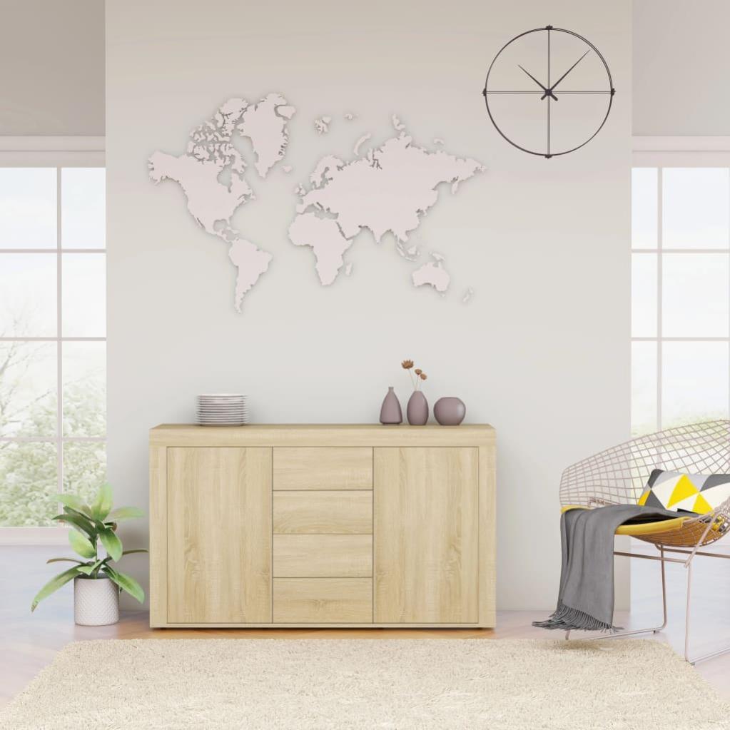 VidaXL Aparador madera contrachapada color roble Sonoma 120x36x69 cm ...