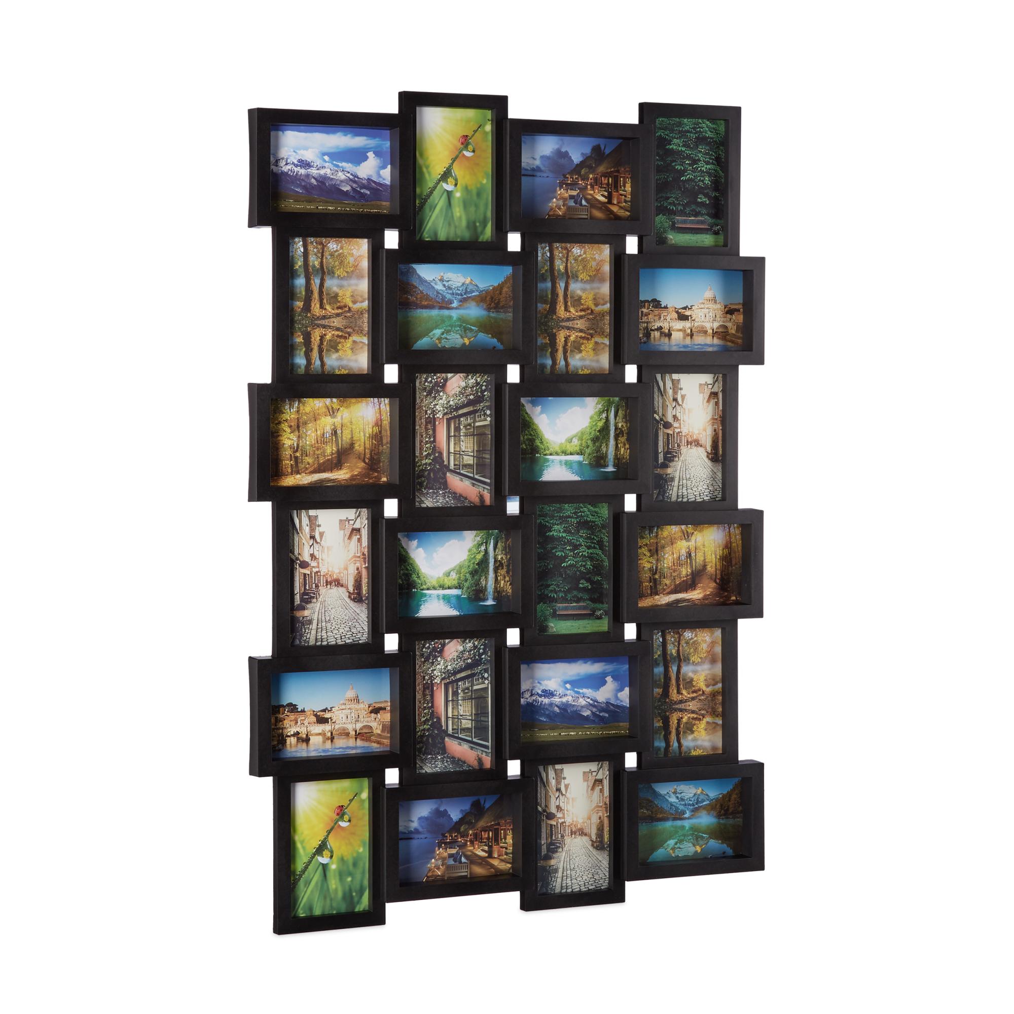 Relaxdays Cornice Portafoto Multipla, 24 Fotografie da Parete HxL 59 x ...