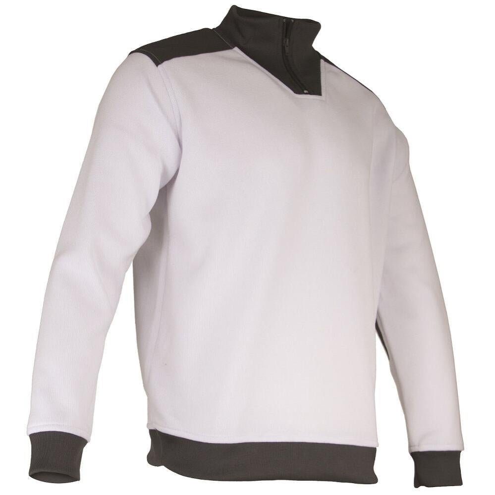 Pull de peintre col camionneur LMA POCHOIR Blanc / Gris XL | Leroy Merlin