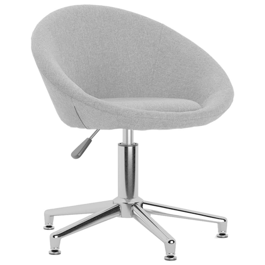 Chaise pivotante de bureau Gris clair Tissu vidaXL | Leroy Merlin