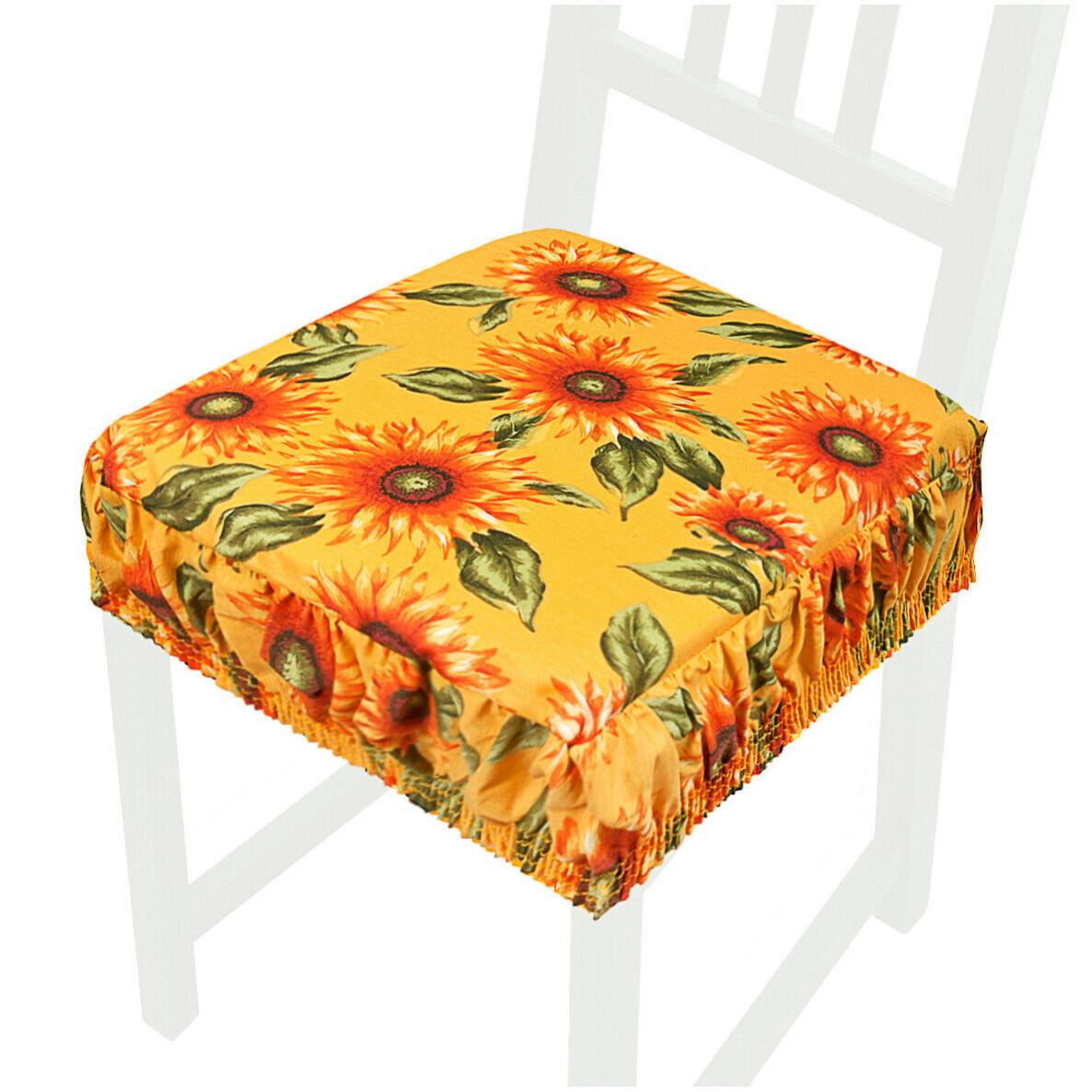 Cuscino Sedia Cotone Sfoderabile Lavabile Fascia Elastica Coprisedia ...