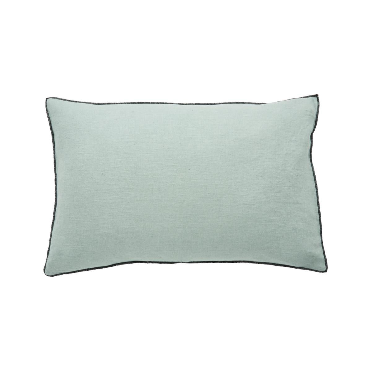 Coussin en lin vert jade 40x60cm Noa | Leroy Merlin