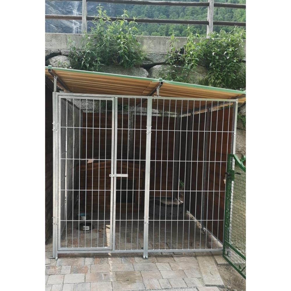Box per cani coperto retro e 1 metro laterale in legno zincato a caldo ...