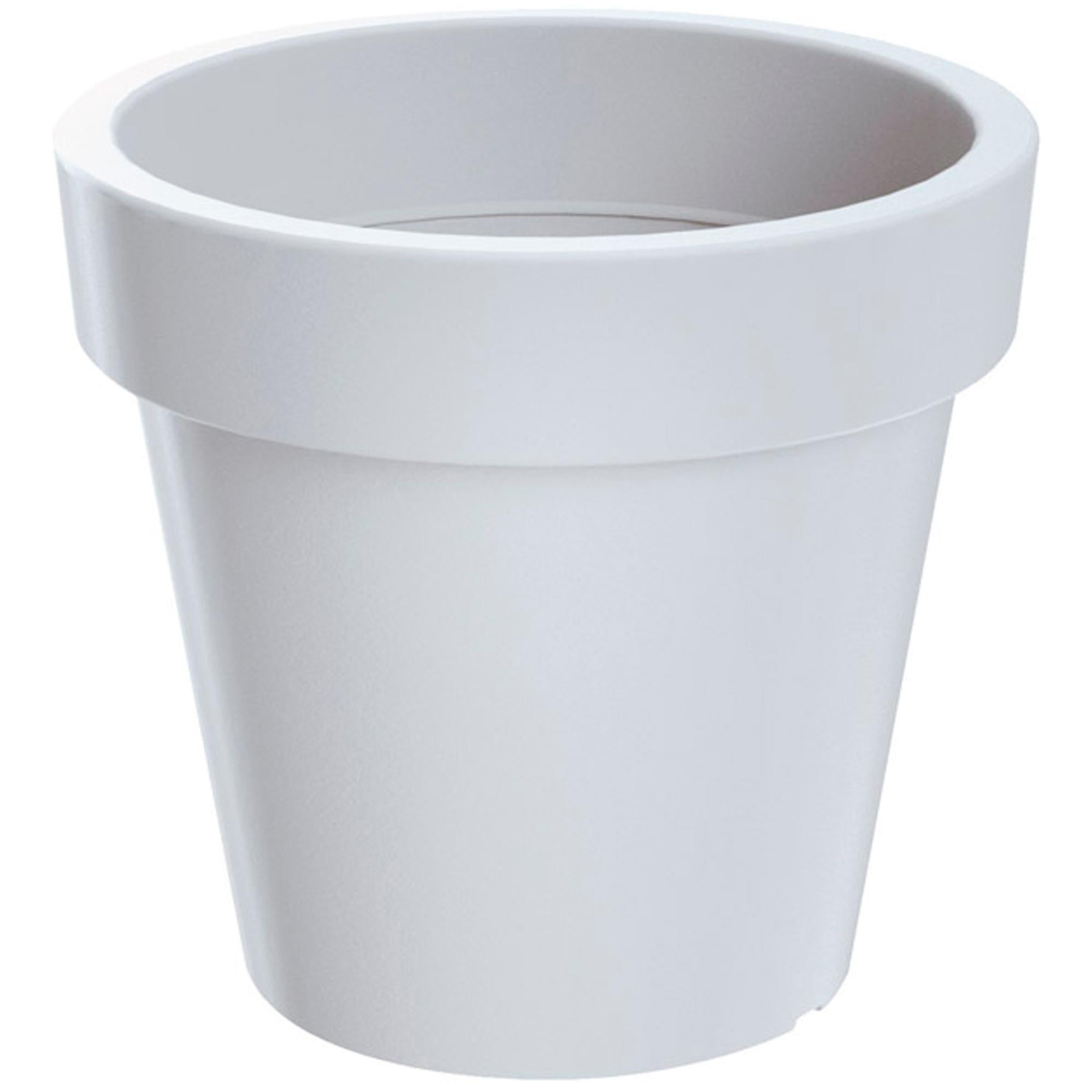 Maceta de plastico Lofly en color blanco 34,5 (largo) x 34,5 (ancho) x ...
