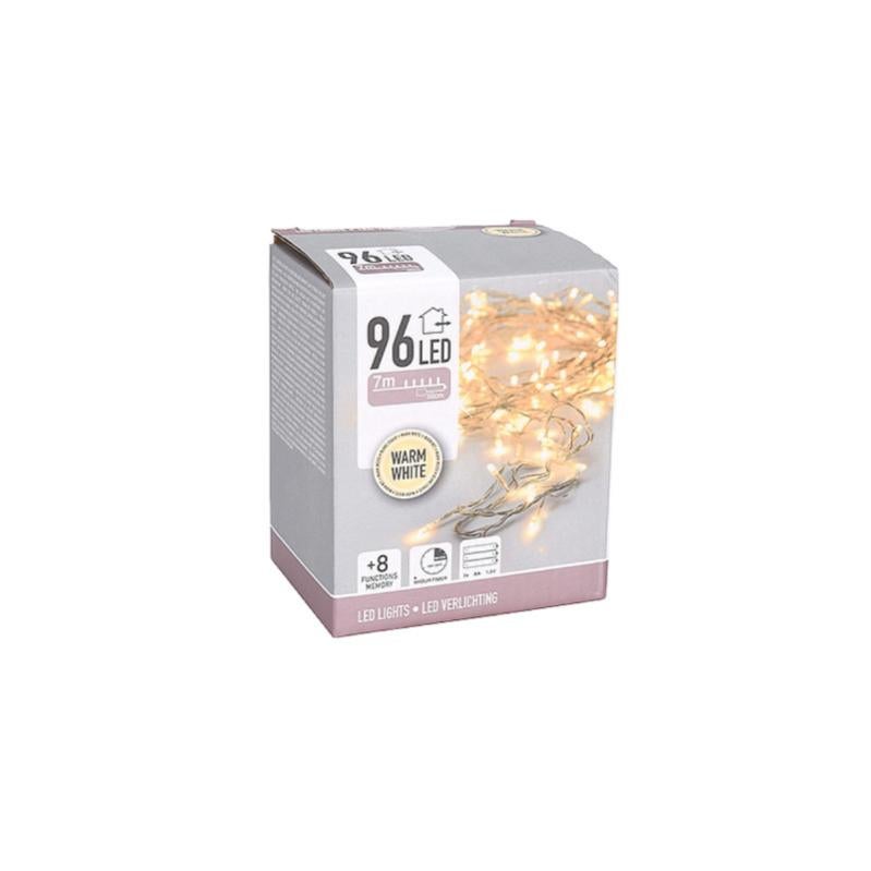 Garland 96 led trasparente cavo luce calda | Leroy Merlin