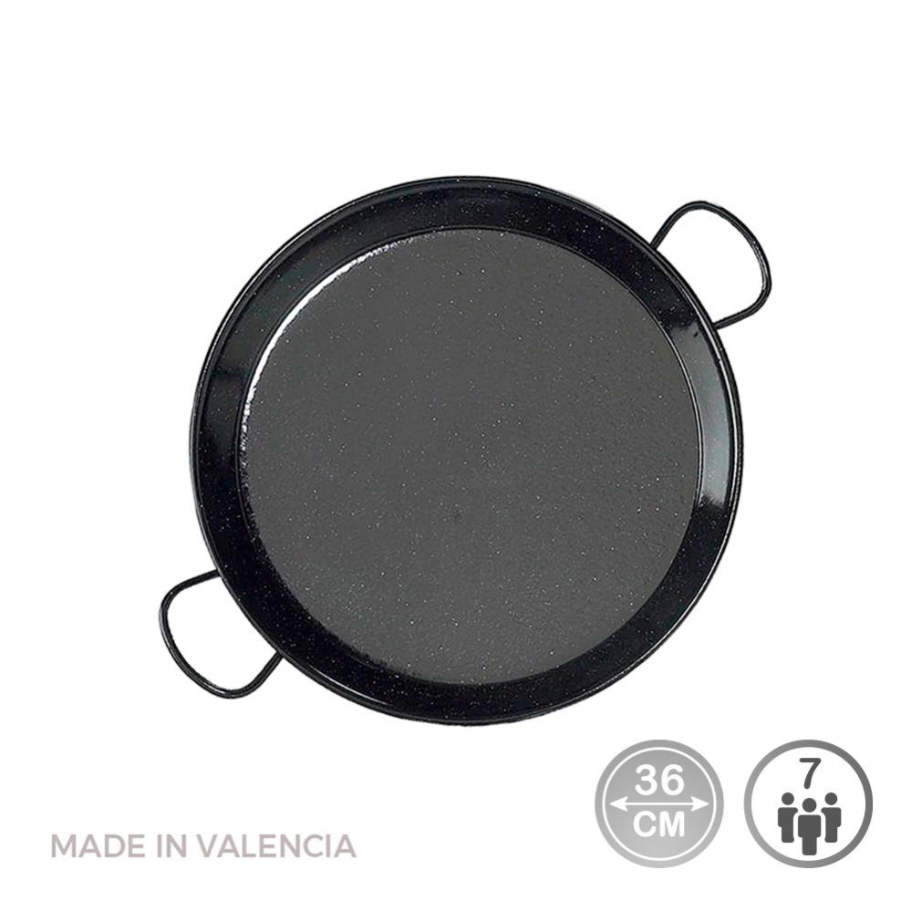 Poêle à paella émaillée pour induction et vitrocéramique ø36cm (7 ...