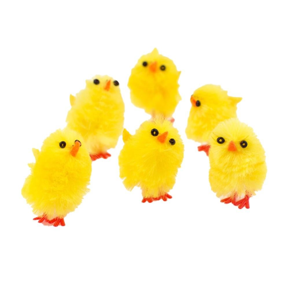 Set 6 pulcini pasquali in ciniglia 4cm | Leroy Merlin