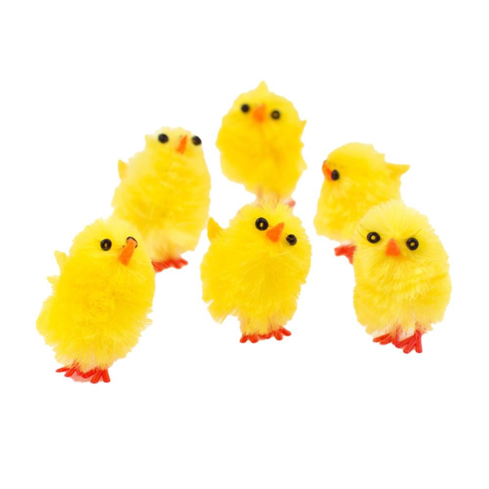 Set 6 pulcini pasquali in ciniglia 4cm | Leroy Merlin