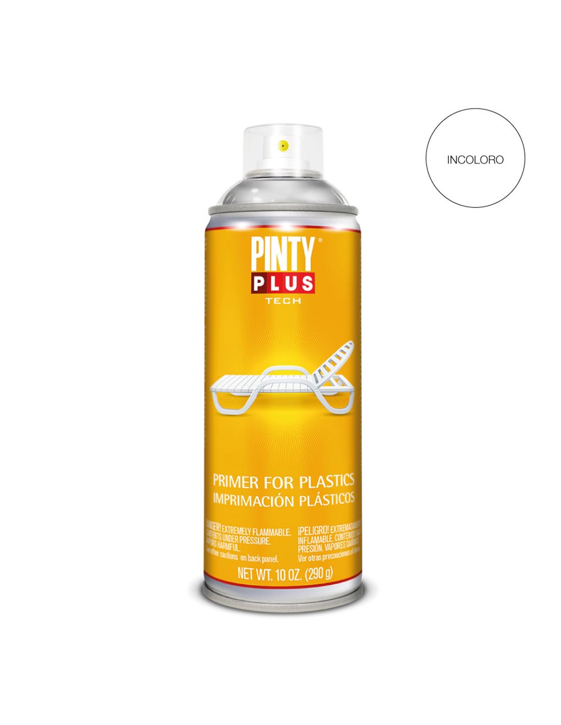 Pintura en spray pintyplus tech imprimaci n pl sticos 520cc i199 transparente | Leroy Merlin