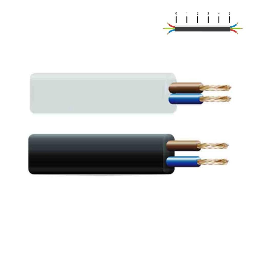 Câble électrique haut-parleur plat 3x1mm blanc euro/mts | Leroy Merlin