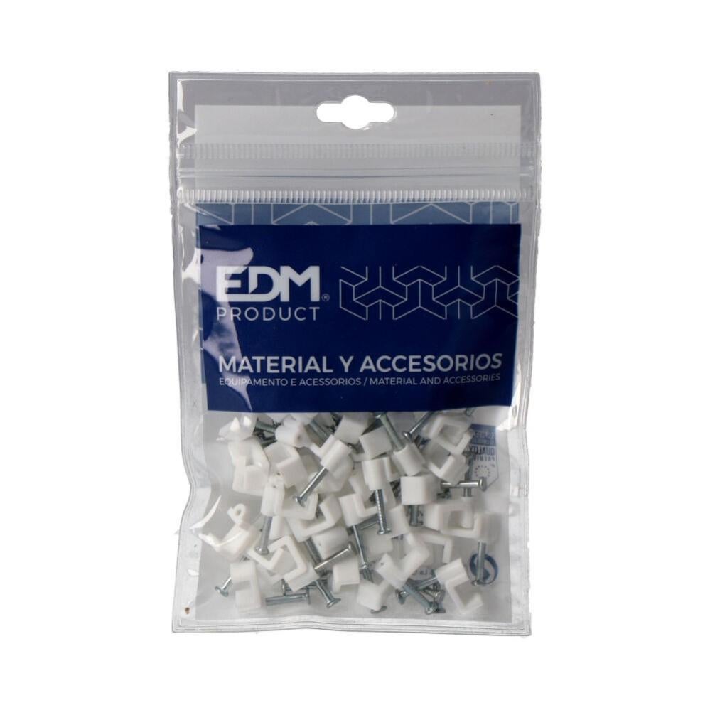 Agrafe Serre-câble Blanche Pour Tuyau Plat 2x1,5mm N°1 (blister 25 Unit ...