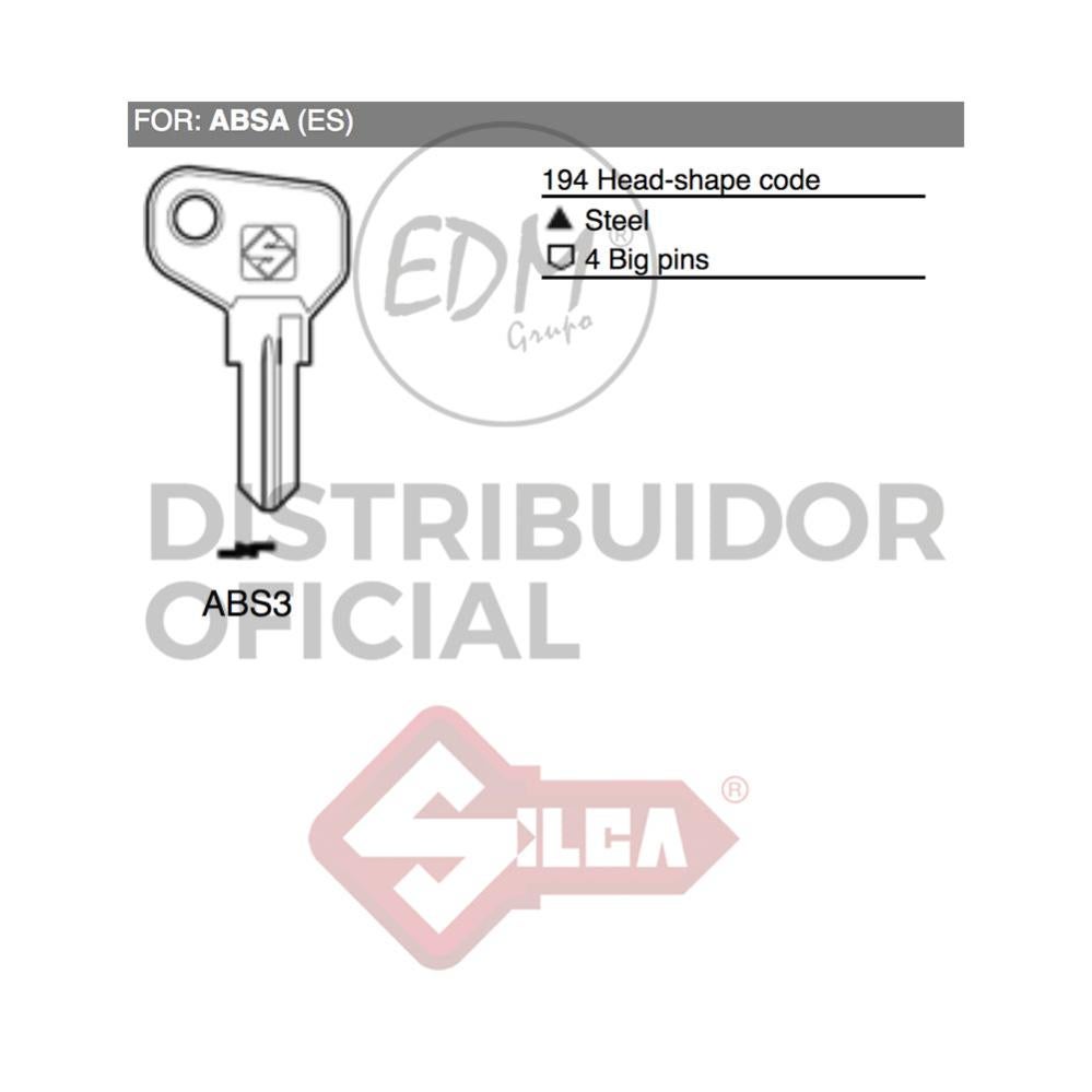 Clé Acier Abs3 Absa | Leroy Merlin