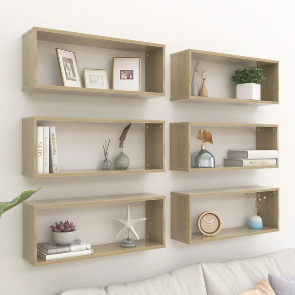 VidaXL Mensole a Cubo 6 pz Sonoma 60x15x23 cm in Truciolato | Leroy Merlin