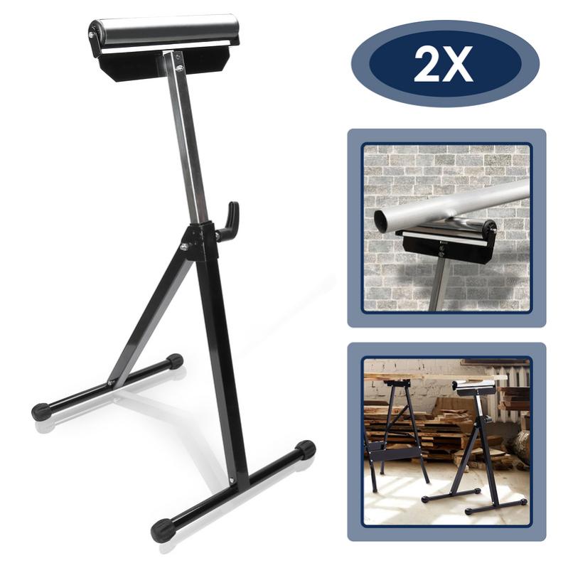 Rollenböcke 2er Set 68-108 cm Höhenverstellbar 90 kg Tragkraft, 30 cm ...