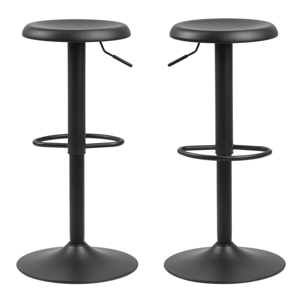Afaren Lot De 2 Tabourets Noir Pieds En Métal Style Moderne | Leroy Merlin