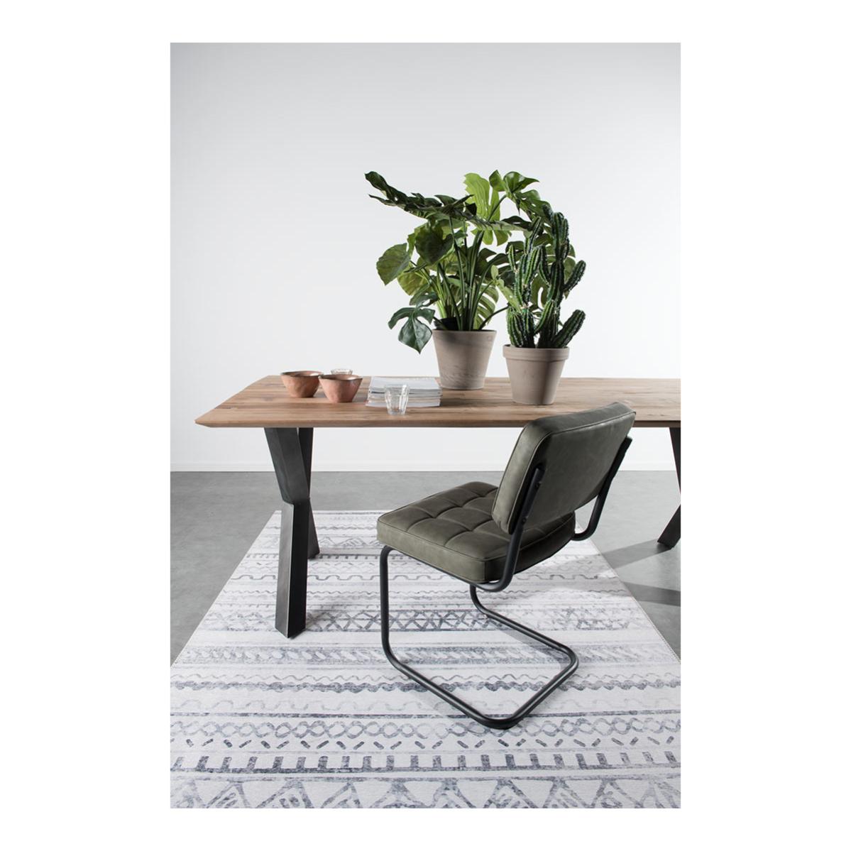 Tapis ethnique berbère en polyester Gris 160x230 ARABESQUE | Leroy Merlin