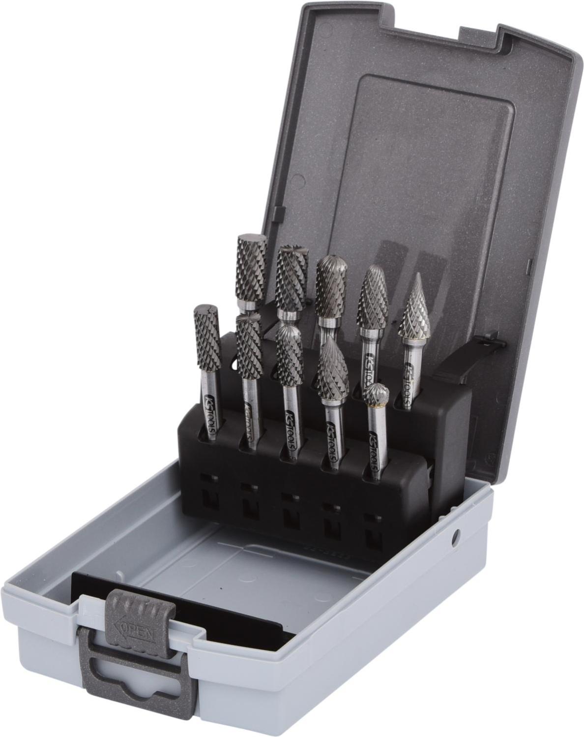 KS TOOLS Jeu de fraises HM, coffret PVC, 10 pcs | Leroy Merlin