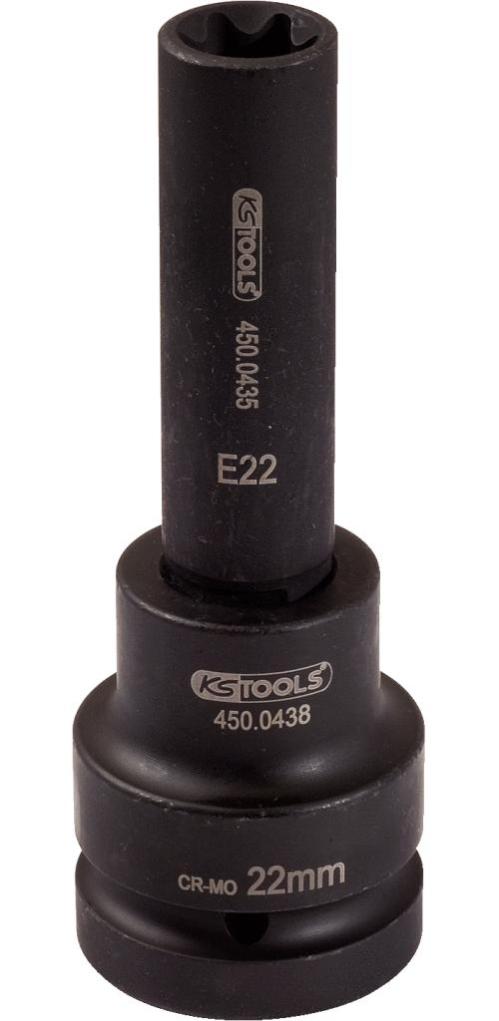 KS TOOLS 1” Bussola per avvitatore a impulsi E-Torx, lunga, E18 | Leroy ...