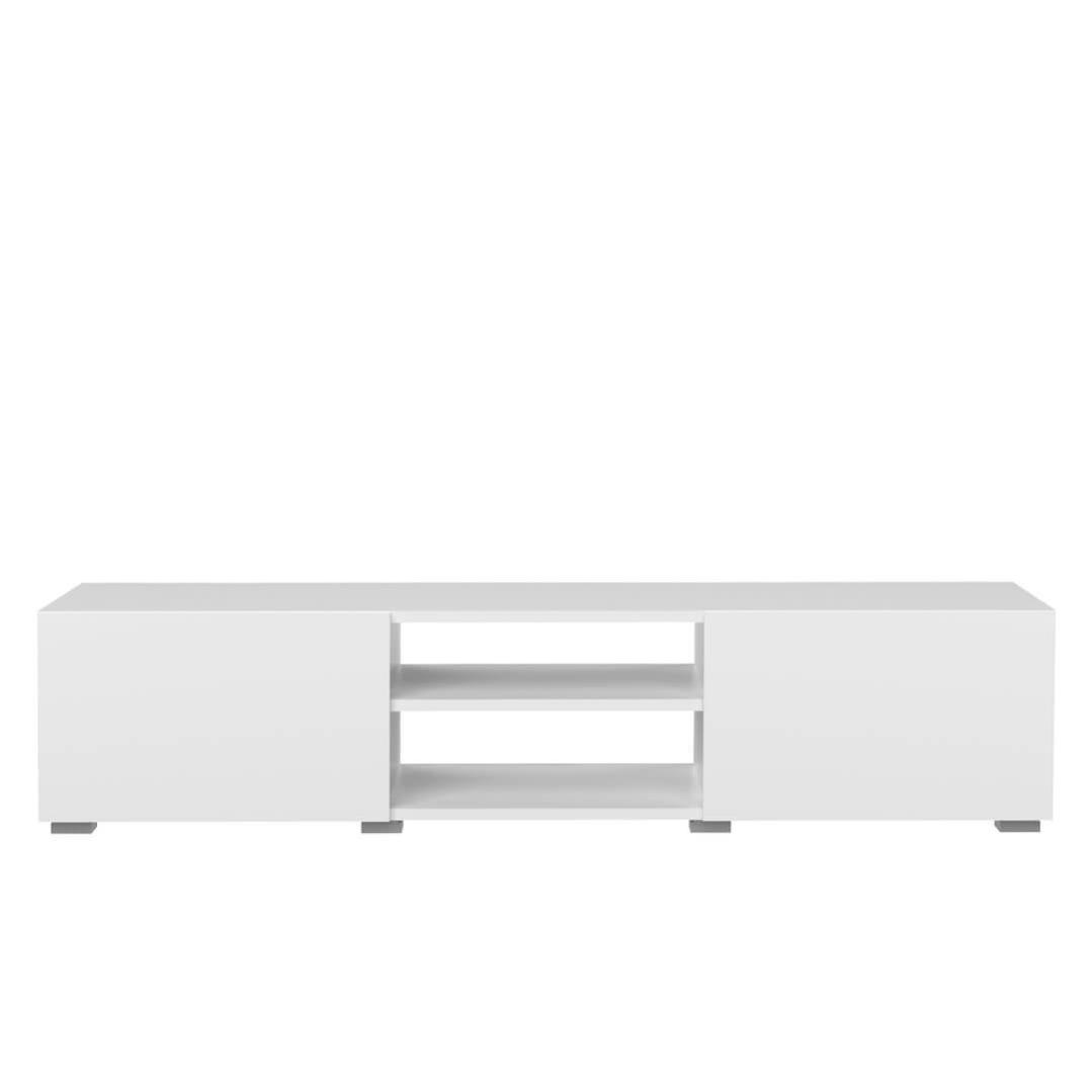 PODIUM TV stand 2 niches and 2 doors 140 X 31 white | Leroy Merlin