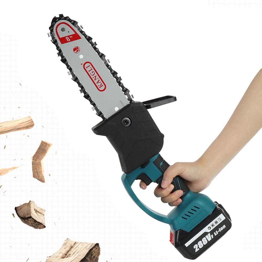 Scie à chaîne sans fil Tronçonneuse à batterie élagueuse 8" 2 batteries ...
