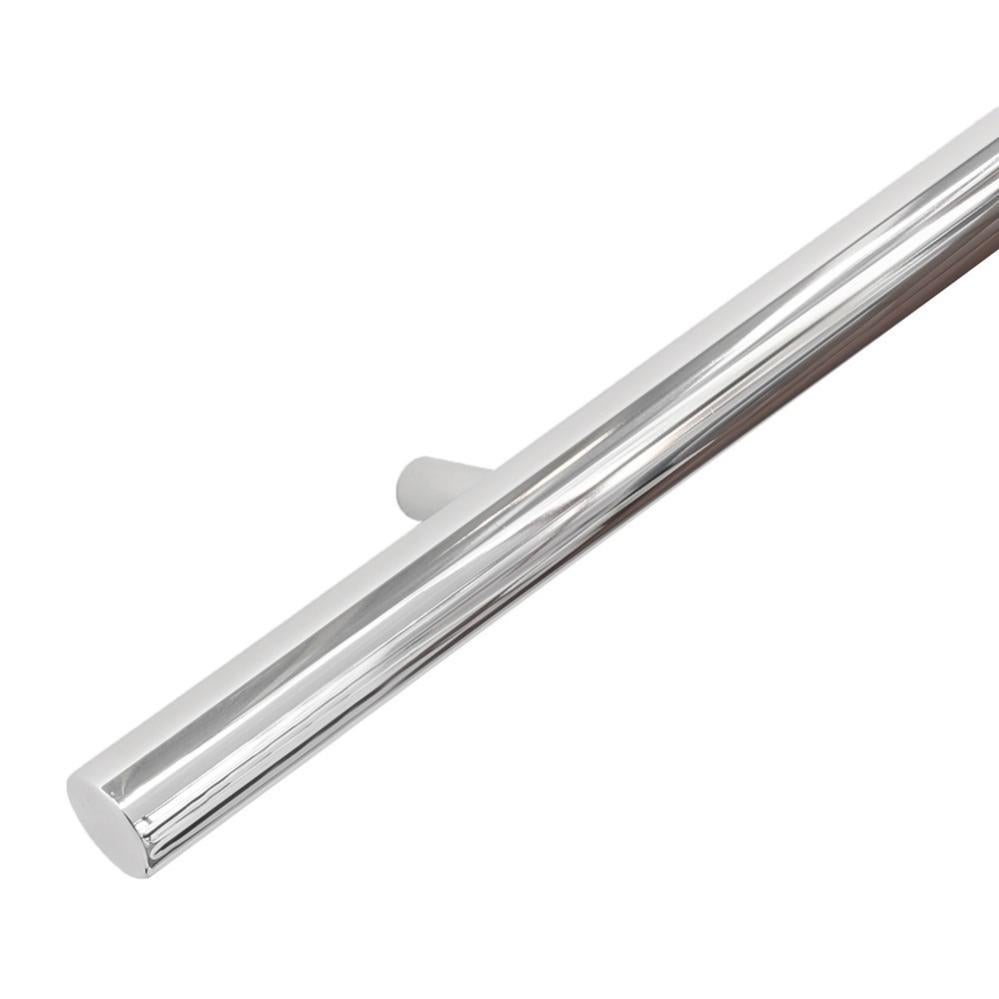Corrimano di design in acciaio INOX - Lucido - 100 cm + 2 supporti ...