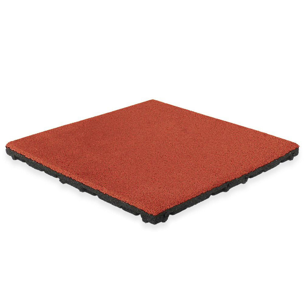 Rubber tegel met EPDM toplaag - 50 x 50 cm - 45 mm - Rood (RAL 3016 ...