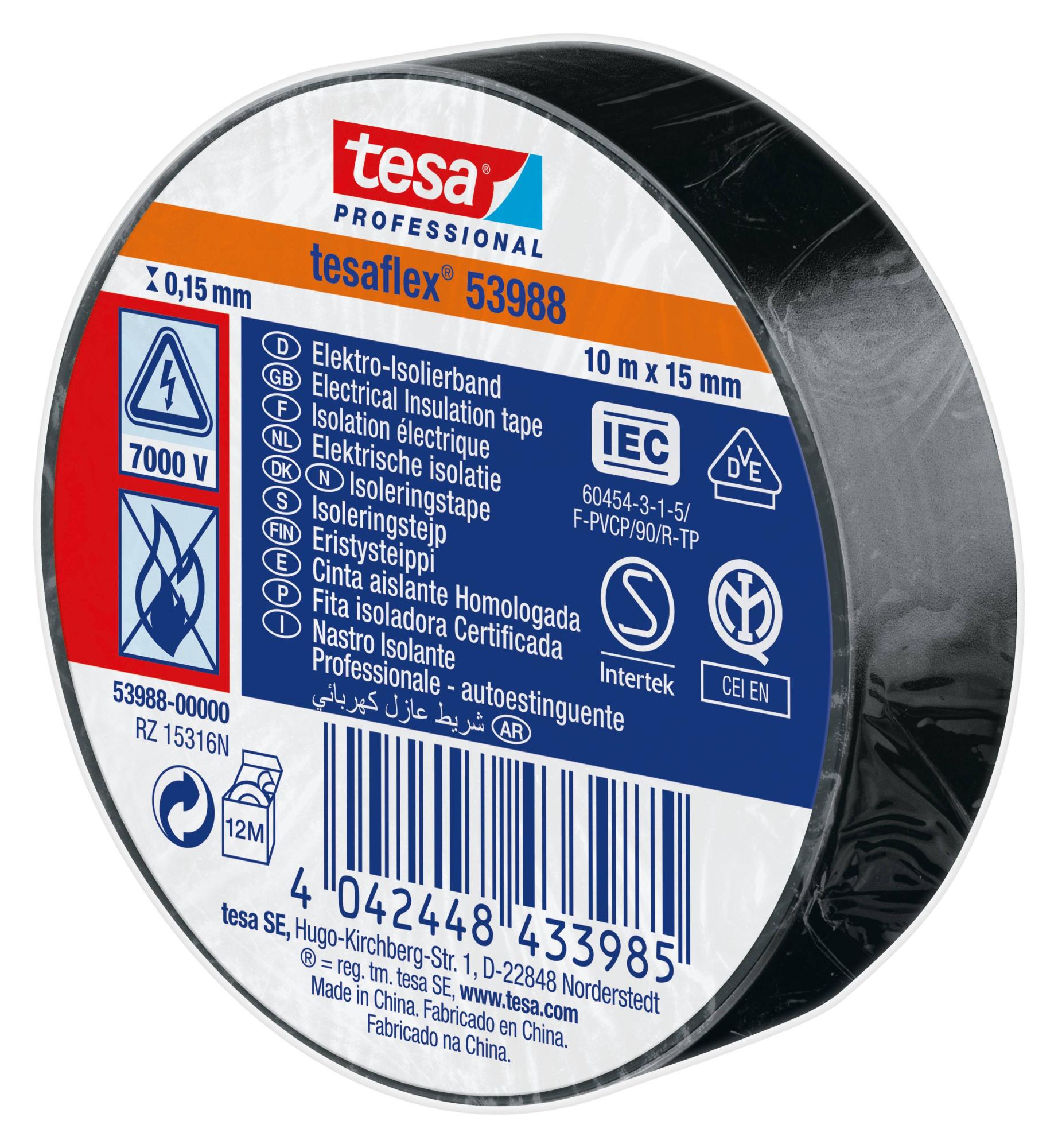 10 pz di nastro isolan.certificato nero mm.15 (mt.10) | Leroy Merlin