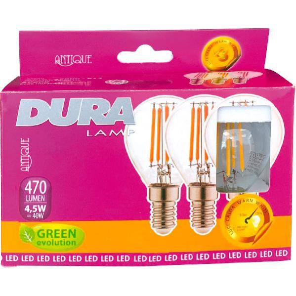 DURALAMP TRIFSFR-C Led Set 3 Sfera 4W E14 L470 6400K Fredda Confezioni 10 | Leroy Merlin