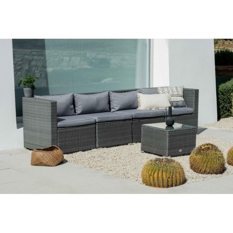 Set di Divani da Giardino Bahamas Divano Quadruplo con tavolo 4 Posti ...