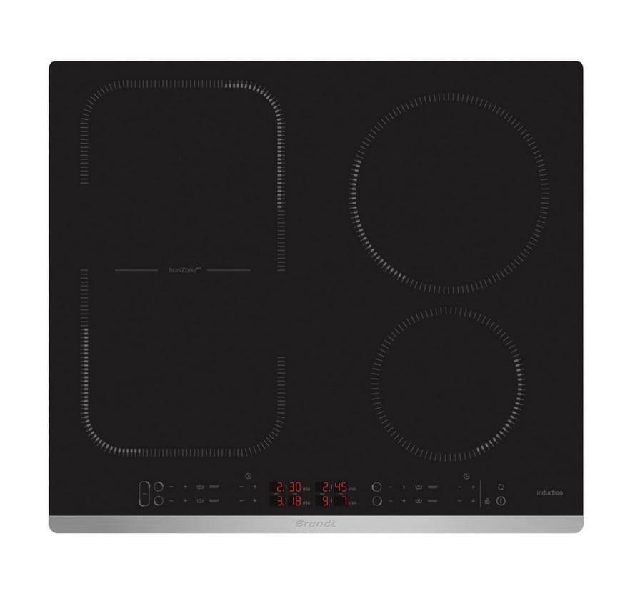 Table de cuisson à induction 60cm 4 feux 7200w noir - Brandt BPI6449X ...