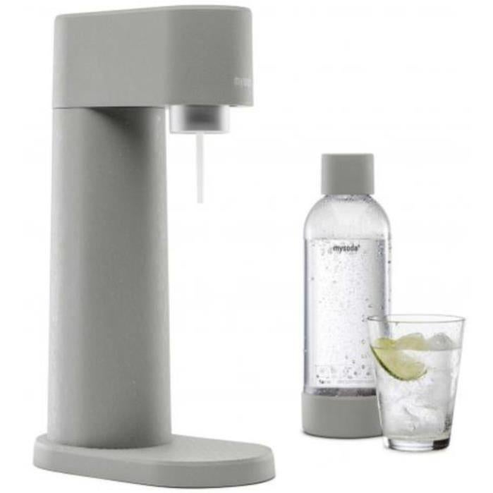 MYSODA Soda machine Woody Grey, 1 bottiglia da 1L, 1 bombola di CO2 ...
