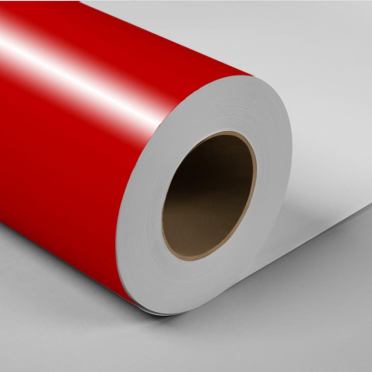 Film adhésif rouge tomate brillant 122cmx100cm au mètre linéaire. Pose ...