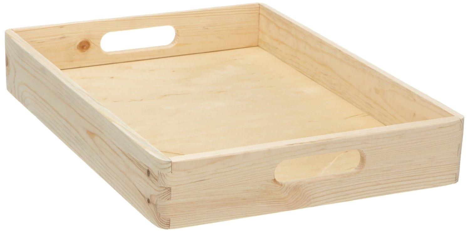Plateau de rangement en bois, 40 x 30 x 7 cm, ZELLER, ZELLER | Leroy Merlin
