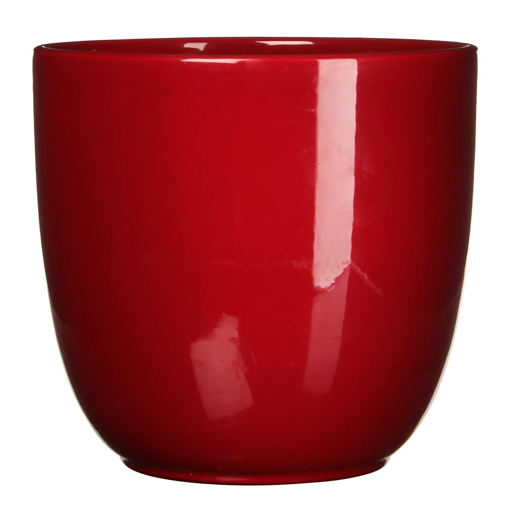 Cache-pot en céramique rouge foncé MICA DECORATIONS Tusca, D.39 cm ...