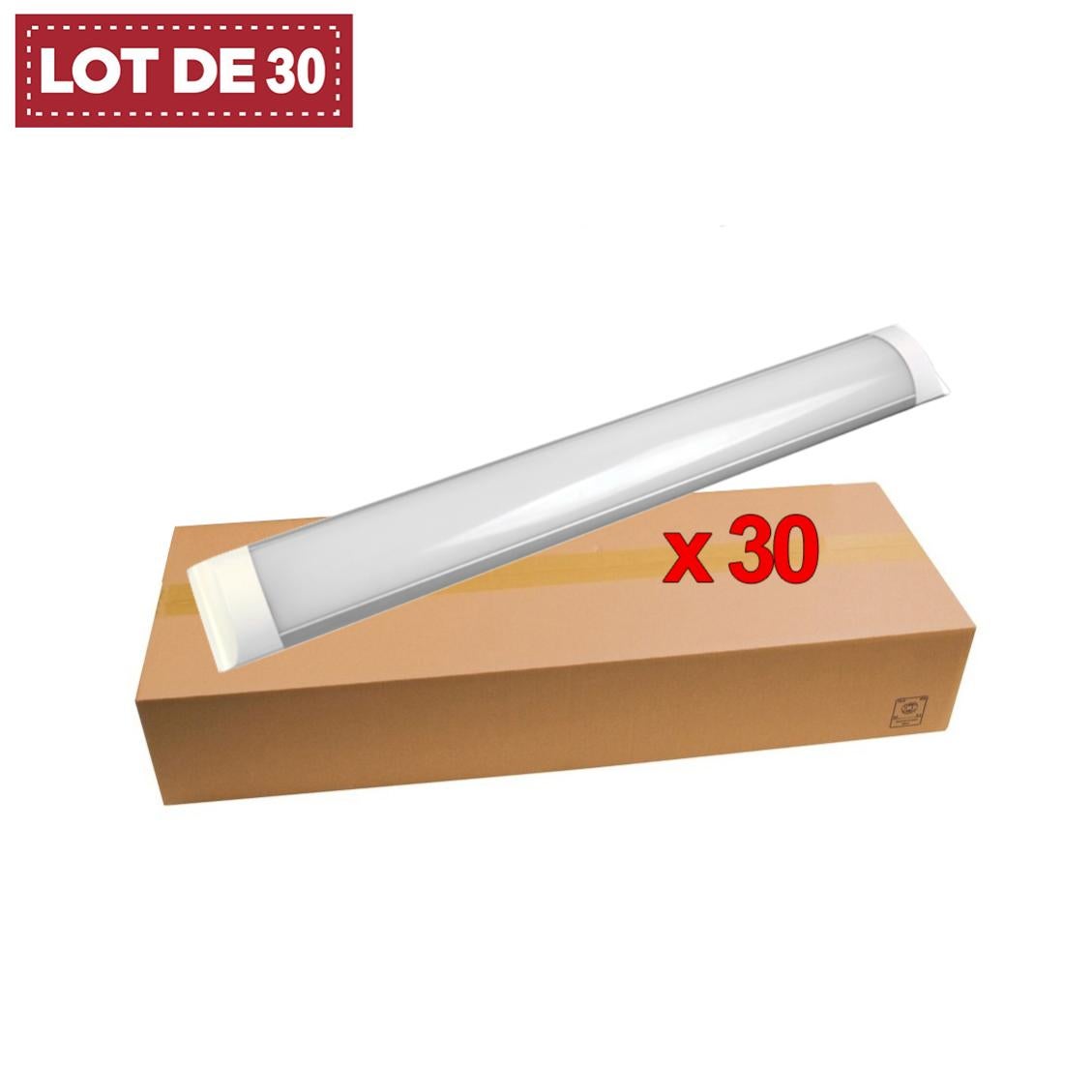 Lot de 30 - RÉGLETTES LED 40W 3200LM 120CM IP20 BLANC FROID 6000K ...