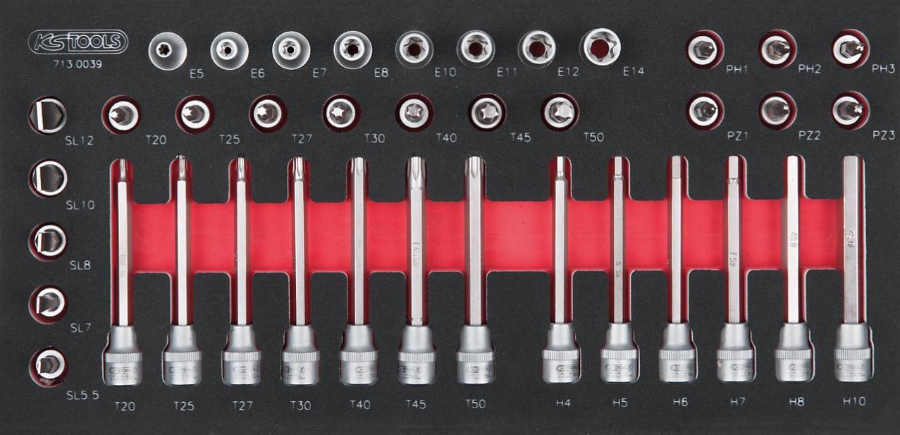 KS TOOLS SCS 3/8” Serie di bussole, 39 pz in modulo 1/3 | Leroy Merlin