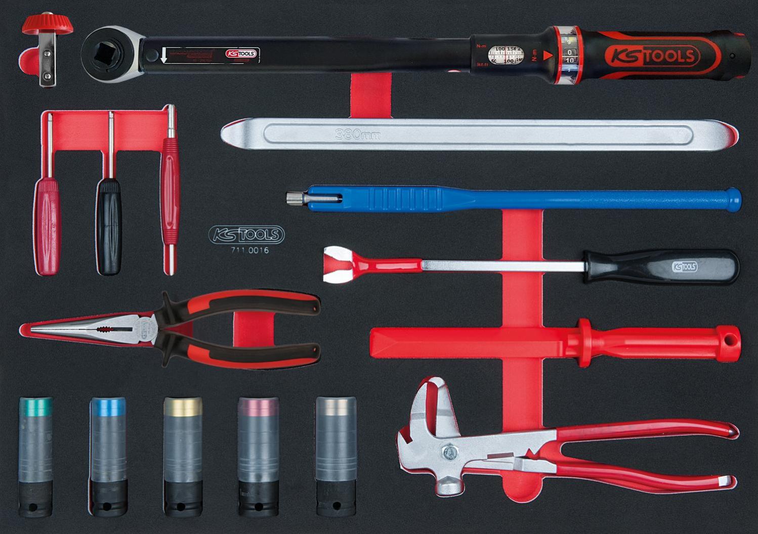 KS TOOLS Serie SCS riparazione pneumatici, 16 pz modulo 1/1 | Leroy Merlin
