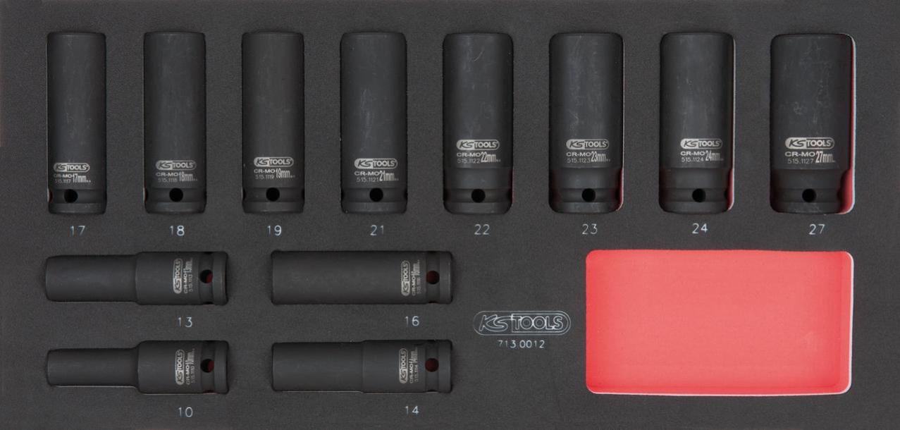 KS TOOLS 1/2" Serie SCS di bussole p.avvitatori ad impulsi,12 pz ...