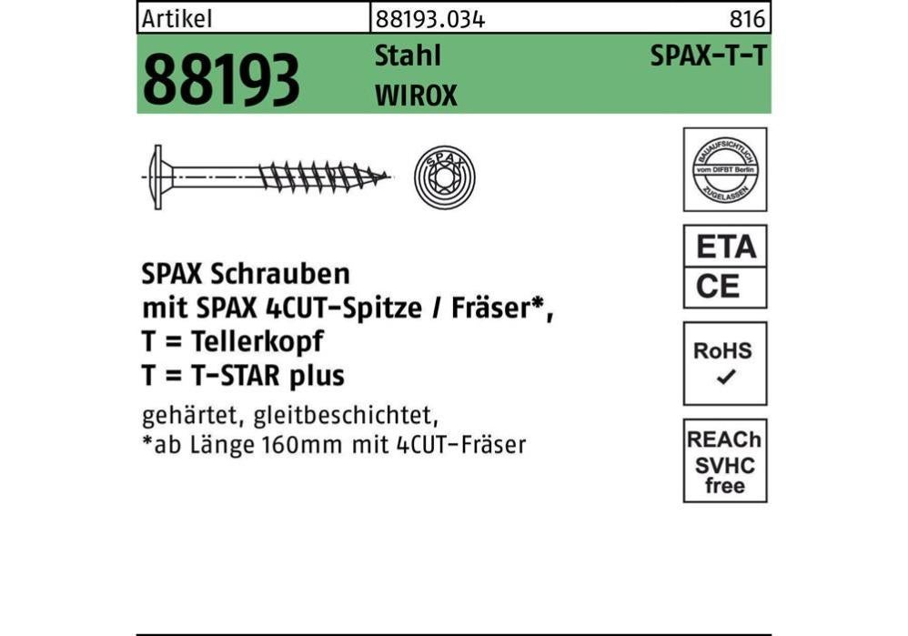 SPAX Vis pour panneau d'aggloméré R 88193 m.Spitze/T-STAR | Leroy Merlin