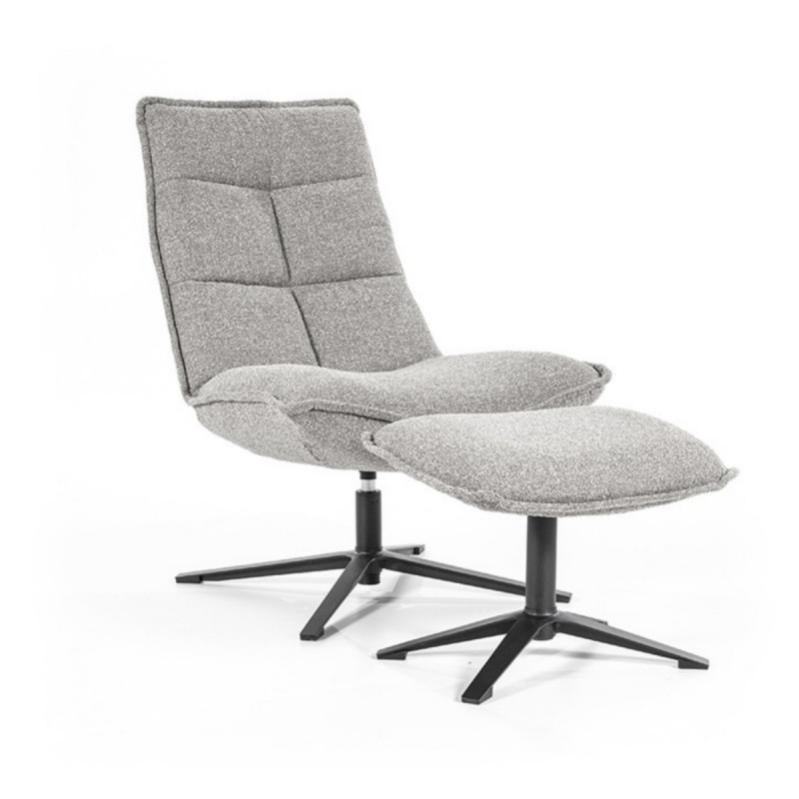 Fauteuil avec repose pieds design en tissu ARKUS | Leroy Merlin