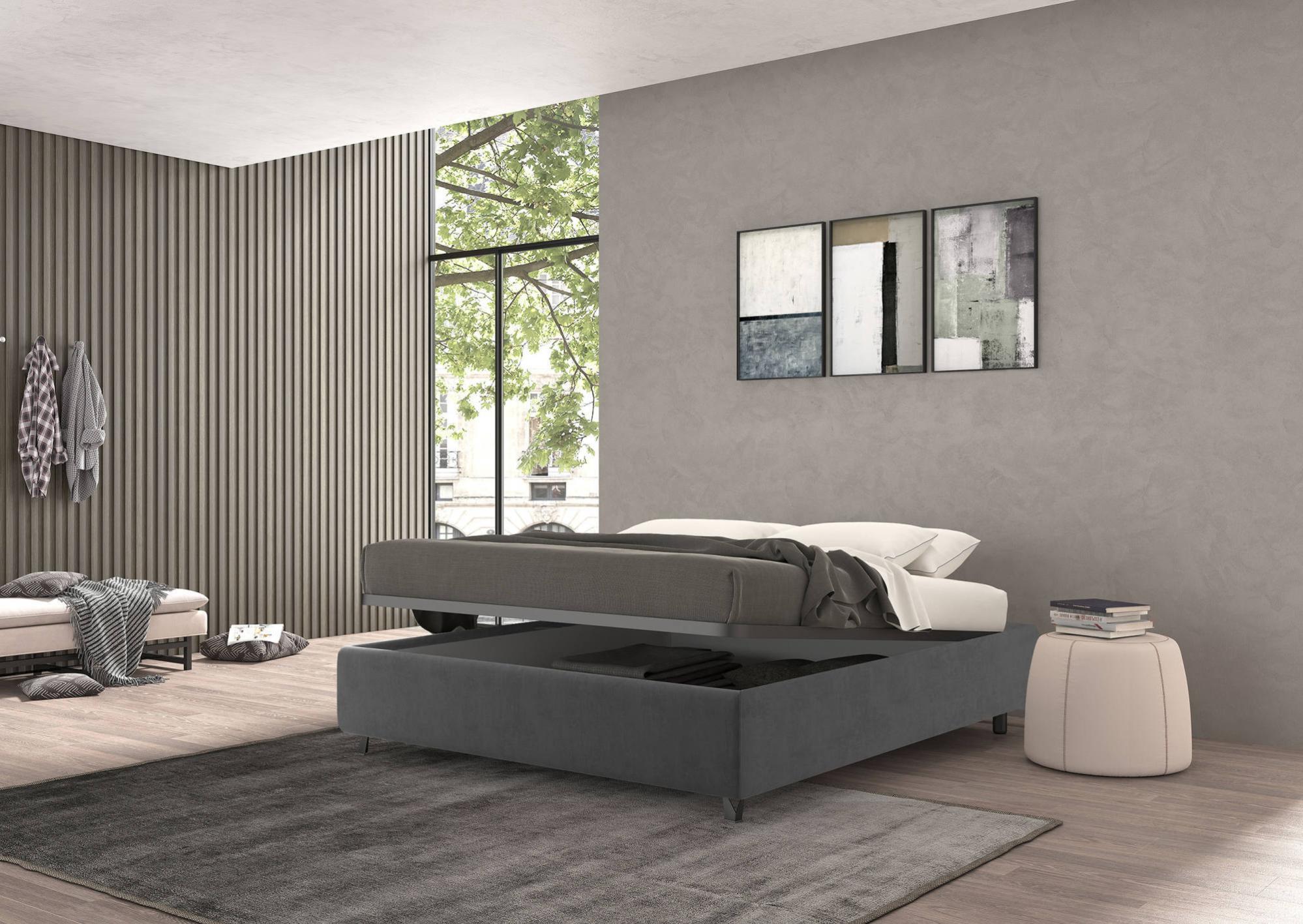 Contenedor cama doble Talamo Italia Vivaldi, Made in Italy, Estructura ...