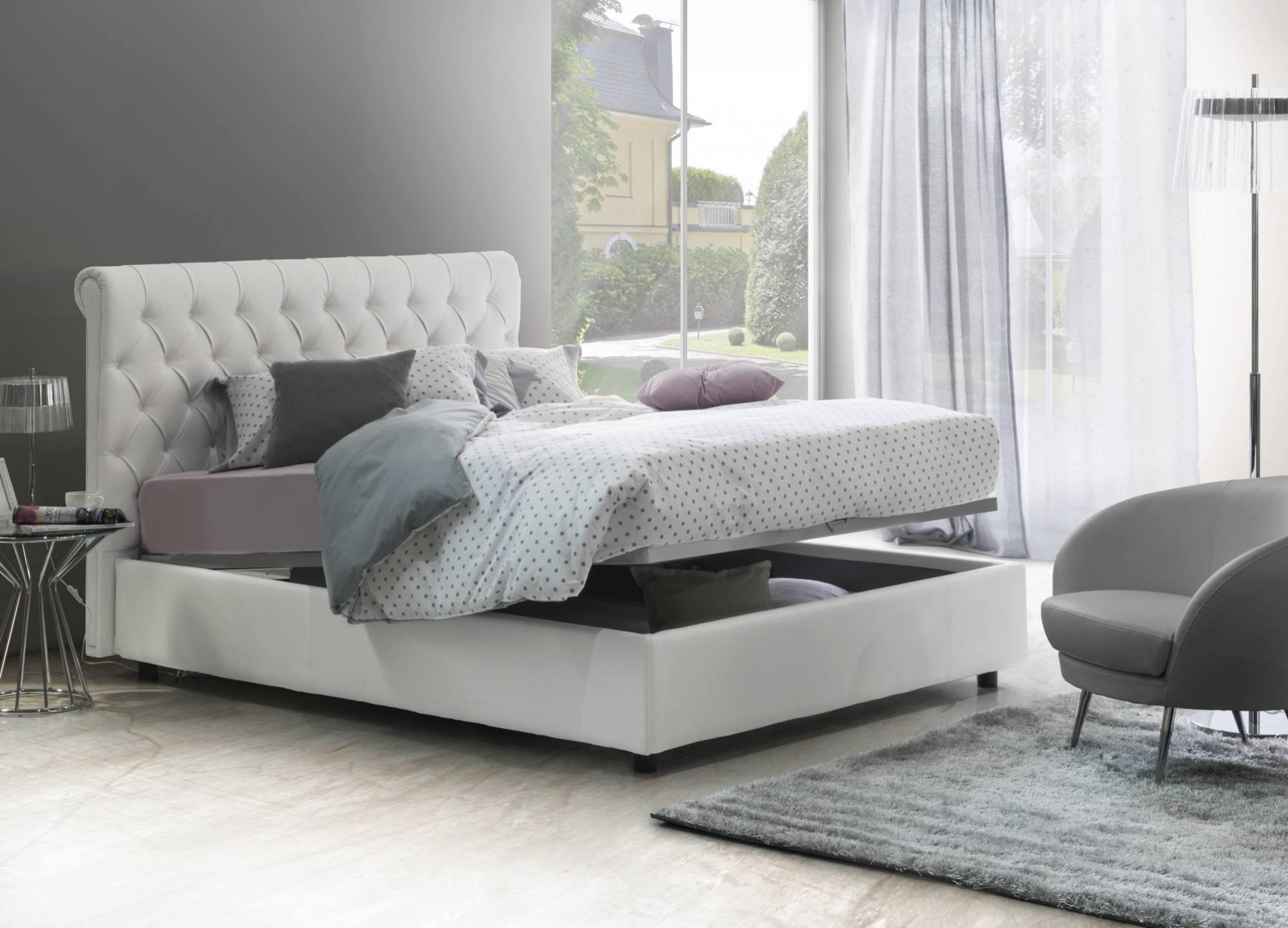 Letto contenitore Matrimoniale Elsa,Made in Italy,Letto e testata in ...