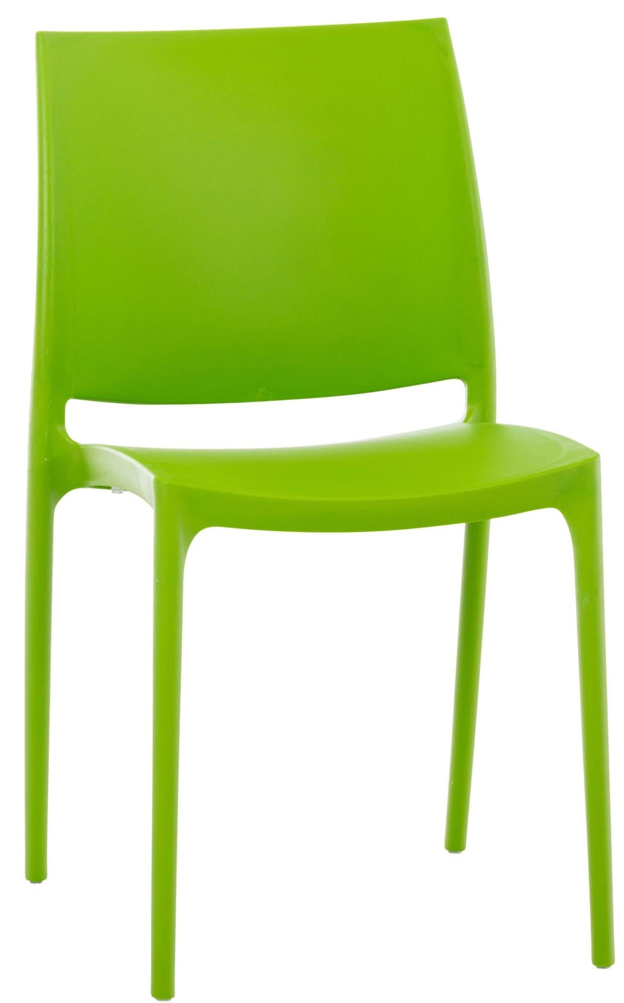 Chaise de jardin en plastique vert design simple empilable 10_0001384 ...