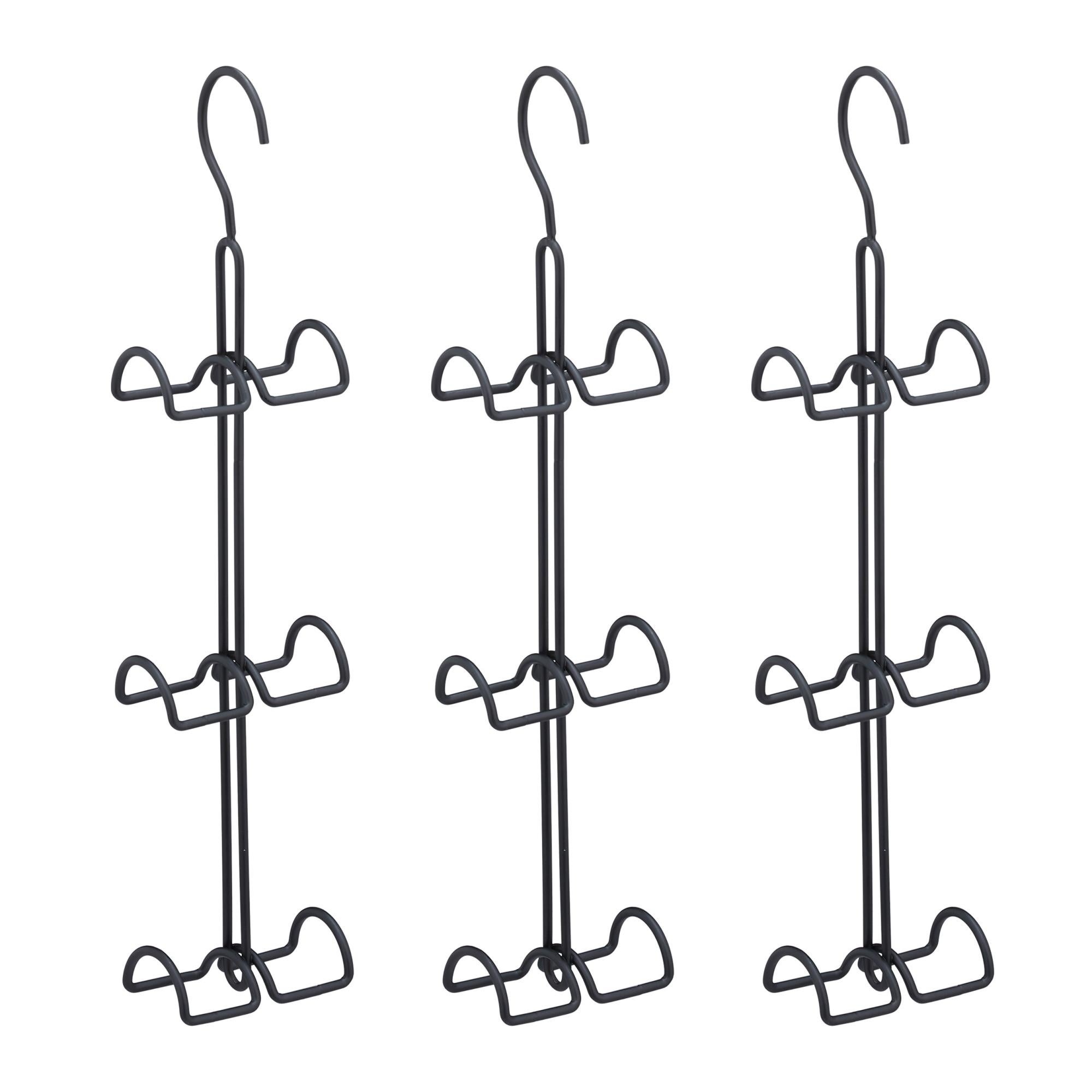 3x Cintres pour sacs à main, 6 crochets, rangement peu encombrant, à ...